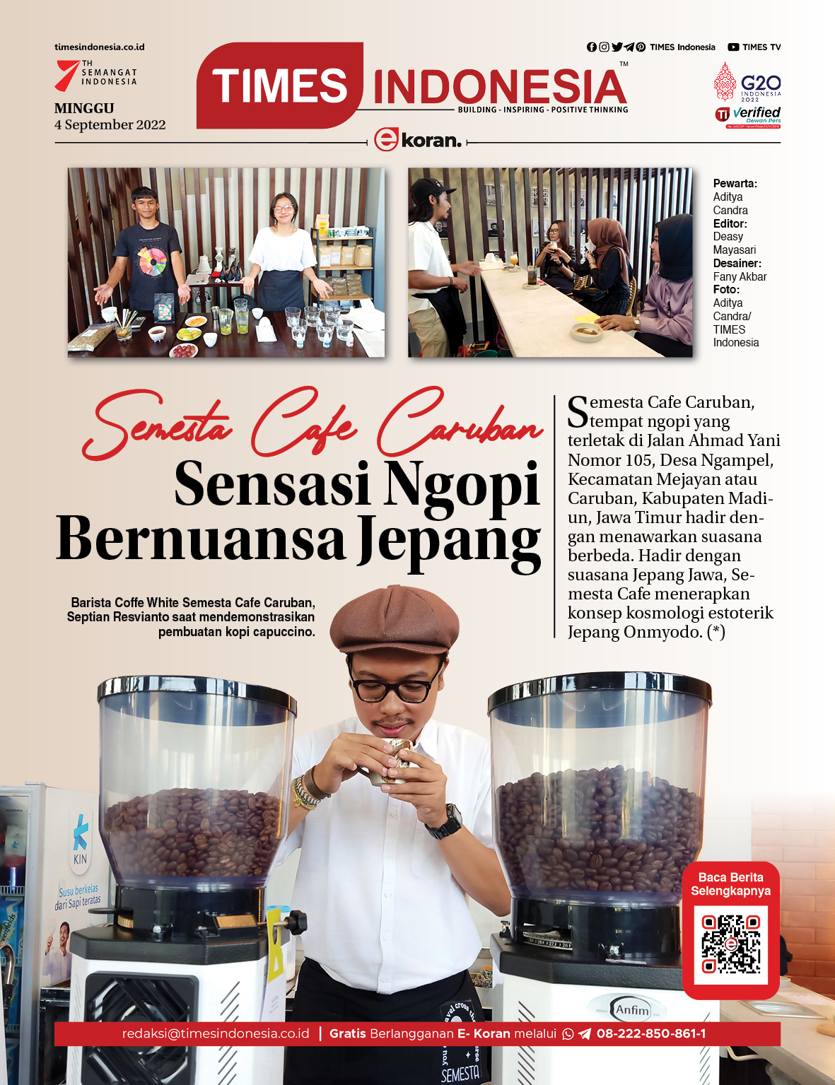 Edisi Minggu, 4 September 2022: E-Koran, Bacaan Positif Masyarakat 5.0 ...