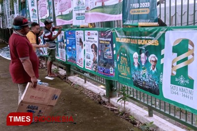 Ekoran Terpanjang 1 Abad NU Terpasang di Stadion Gelora Delta Sidoarjo ...