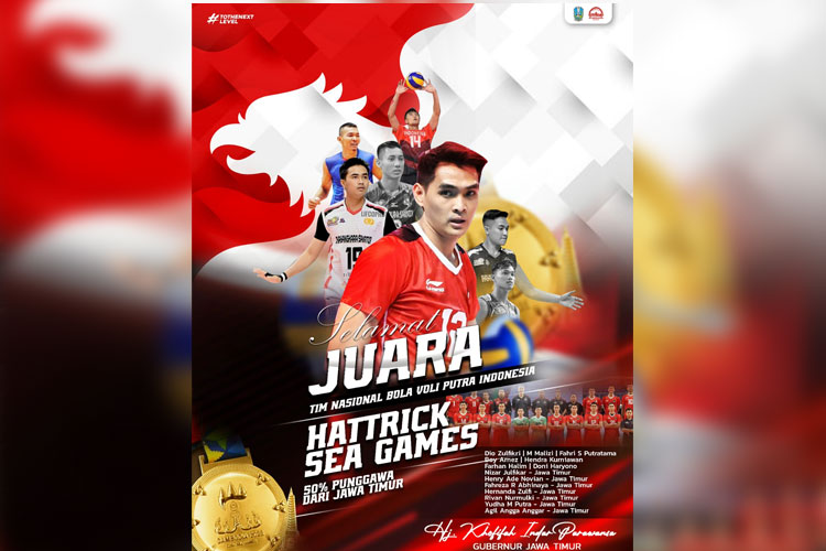 Voli Putra Dapat Emas SEA Games, Gubernur Khofifah Bangga 7 Atlit Asal Jatim - TIMES Indonesia