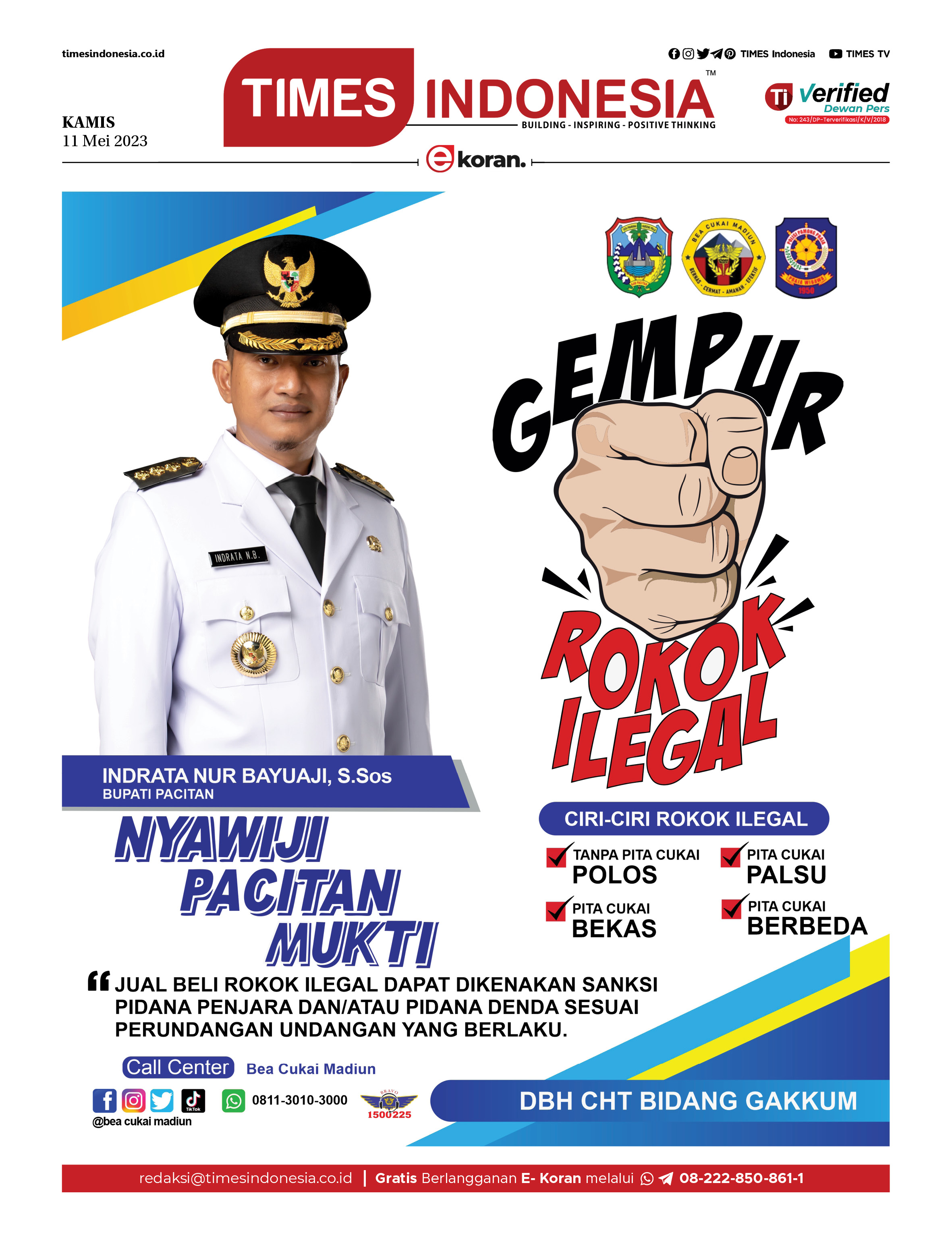 Edisi Kamis 11 Mei 2023 E Koran Bacaan Positif Masyarakat 5 0