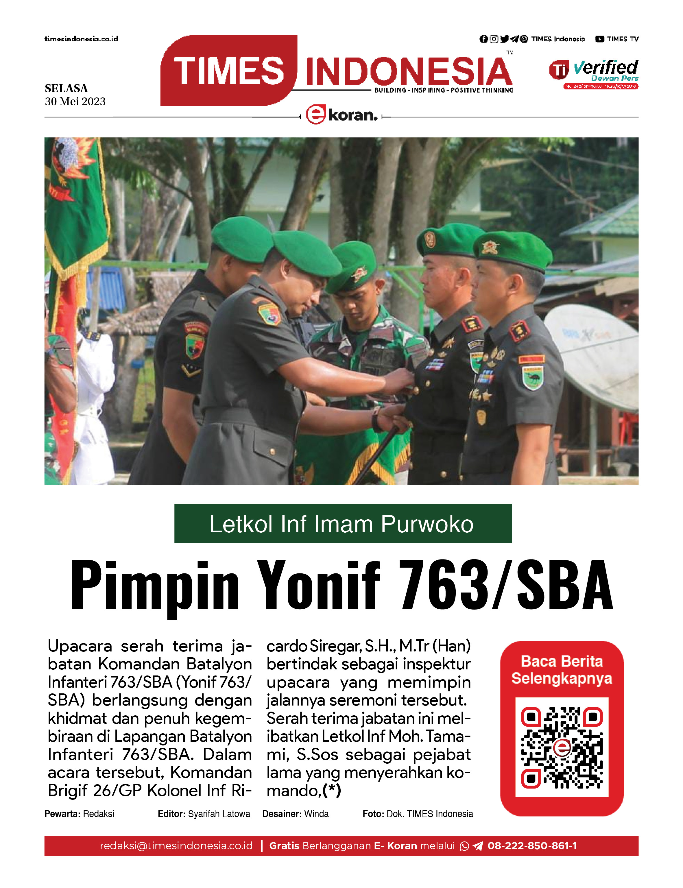 Edisi Selasa, 30 Mei 2023: E-Koran, Bacaan Positif Masyarakat 5.0 ...