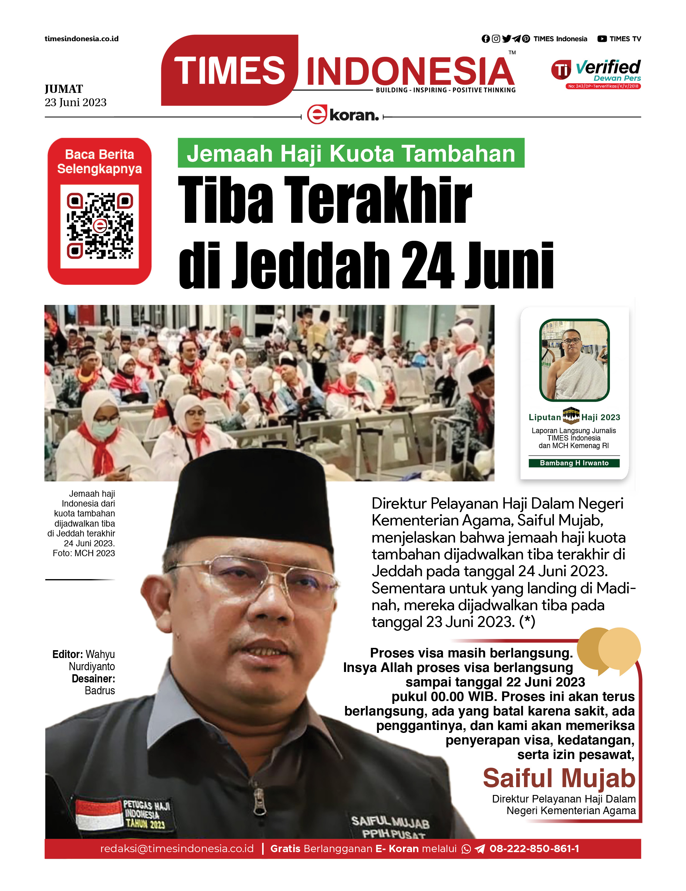Edisi Jumat, 23 Juni 2023: E-Koran, Bacaan Positif Masyarakat 5.0 ...