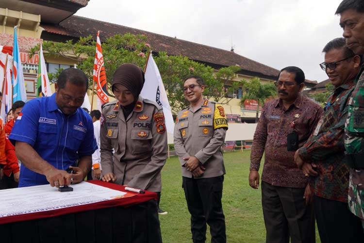 Deklarasi Damai Pemilu 2024, Kapolresta Denpasar: Waspadai Informasi Hoax - TIMES Indonesia