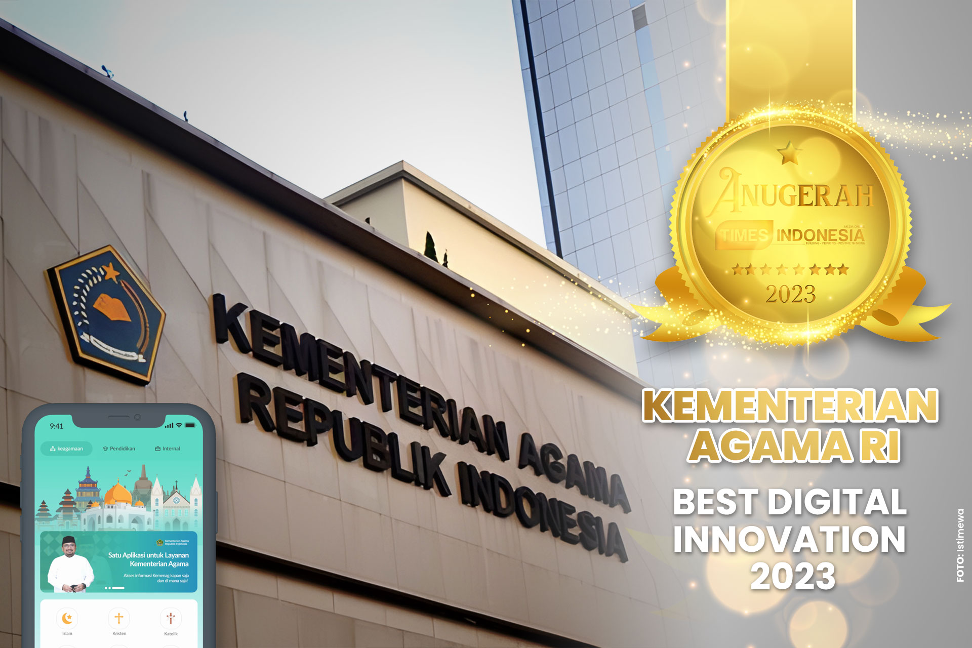 Anugerah TIMES Indonesia 2023: Kemenag RI Raih Best Digital Innovation - TIMES Indonesia