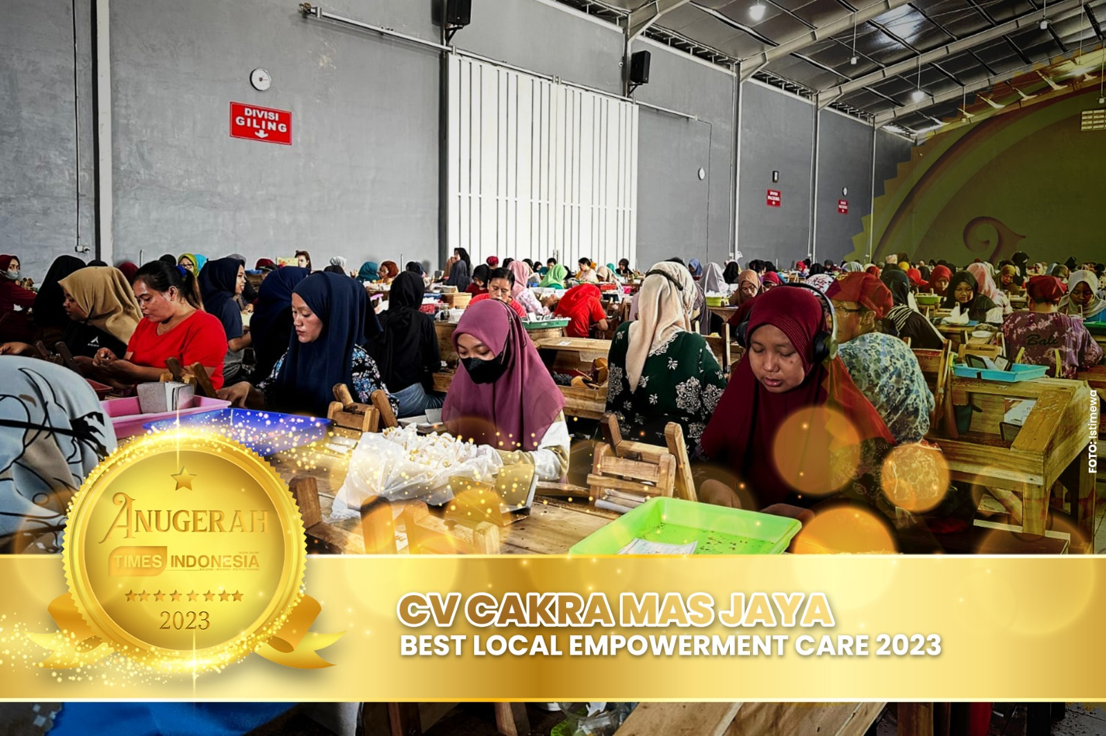 CV Cakra Mas Jaya Raih Best Local Empowerment Care 2023 ATI Kabupaten Malang - TIMES Indonesia