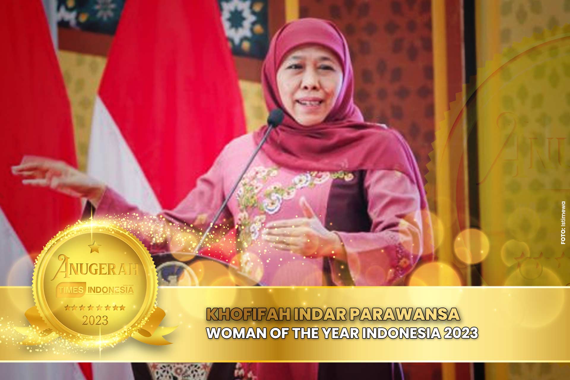 Khofifah Indar Parawansa Raih Penghargaan Woman of The Year Indonesia 2023 - TIMES Indonesia