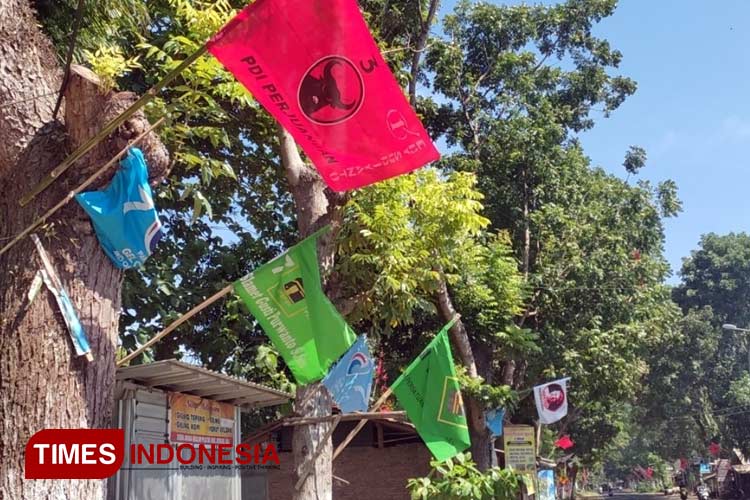 Bendera Parpol di Bondowoso Banyak Dipaku ke Pohon, Ini Kata Satpol PP ...