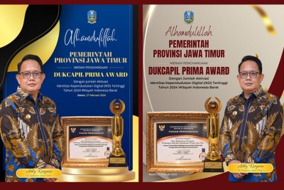 Aktivasi Identitas Kependudukan Digital Tertinggi, Pemprov Jatim Raih Penghargaan Dukcapil Prima ...