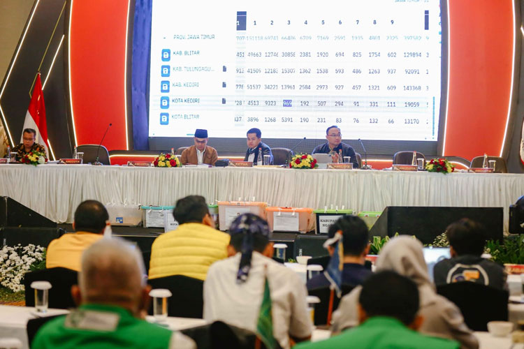 Rapat Rekapitulasi KPU Jatim, Tingkat Partisipasi Masyarakat Tembus 82 Persen - TIMES Indonesia