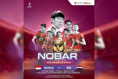 Daftar Tempat Nobar Timnas Indonesia vs Irak di Kabupaten Mojokerto ...