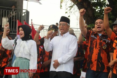 Pemuda Pancasila Kota Kediri Dukung Vinanda - Gus Qowim - TIMES Indonesia