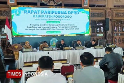 DPRD Ponorogo Gelar Rapat Paripurna Bahas Usul Raperda RPJMD 2025-2029 - TIMES Indonesia