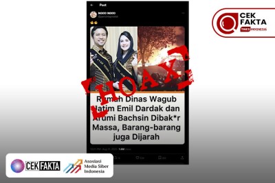 CEK FAKTA: Hoaks! Rumah Dinas Wagub Jatim Emil Dardak Dibakar dan ...